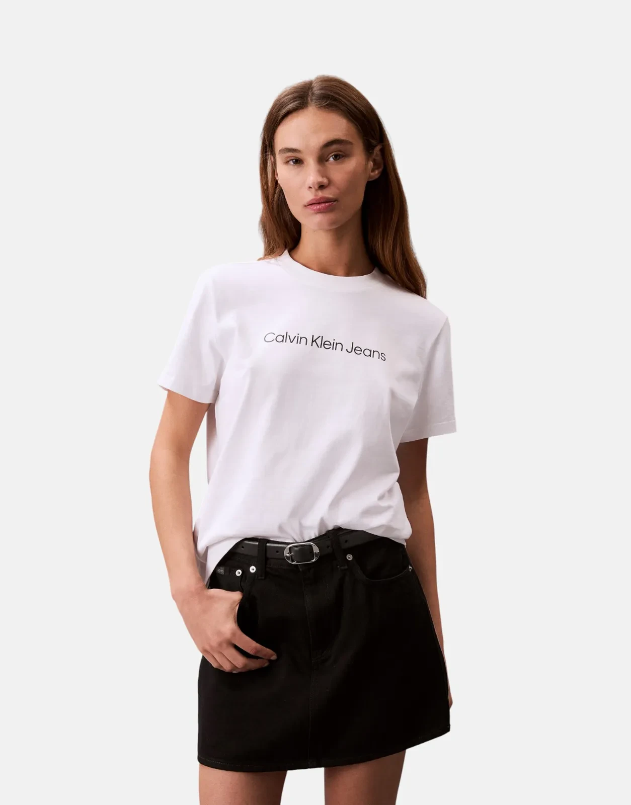 Calvin Klein A-Inst Logo Classic White T-Shirt