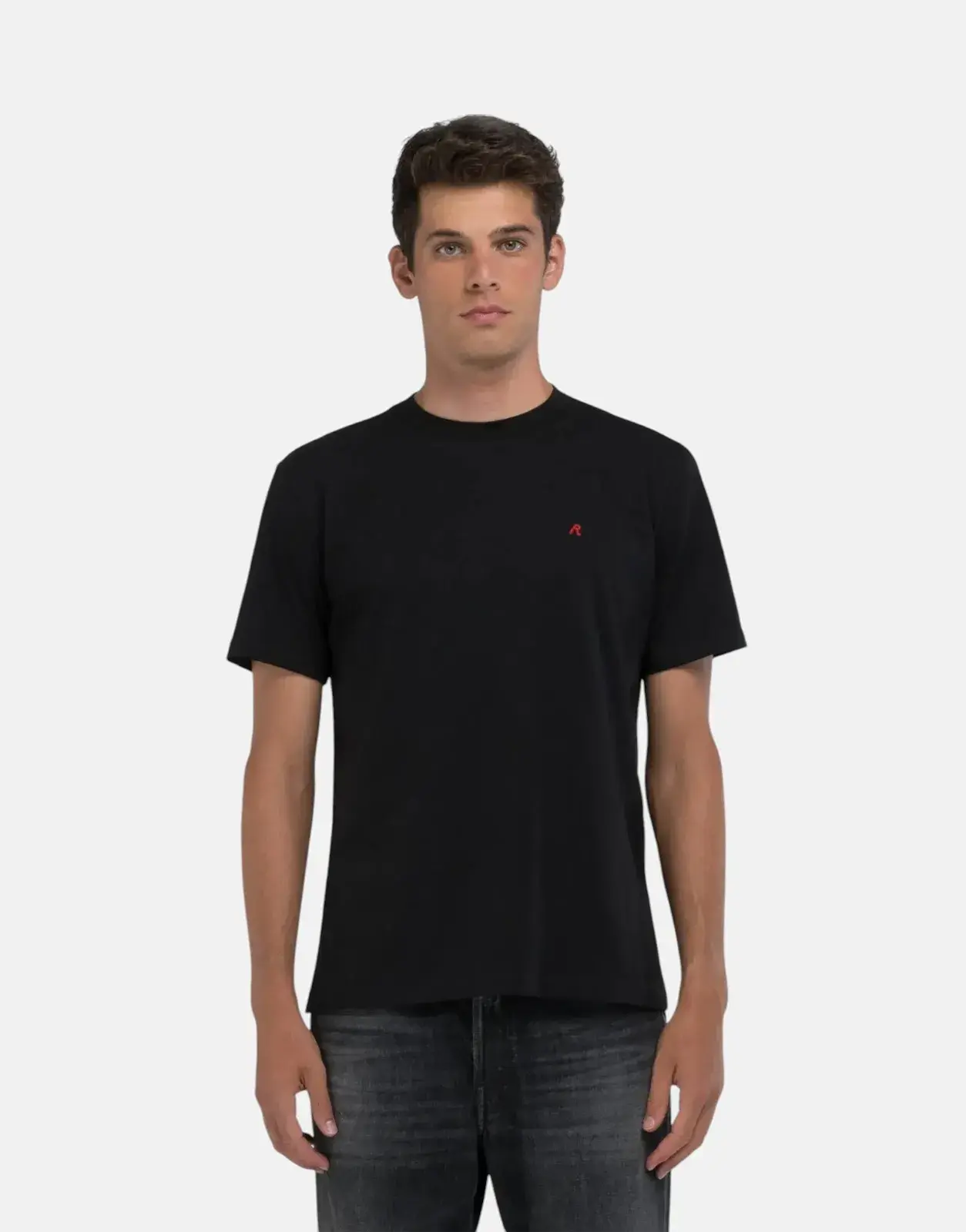 Replay R Badge Black T-Shirt - Subwear
